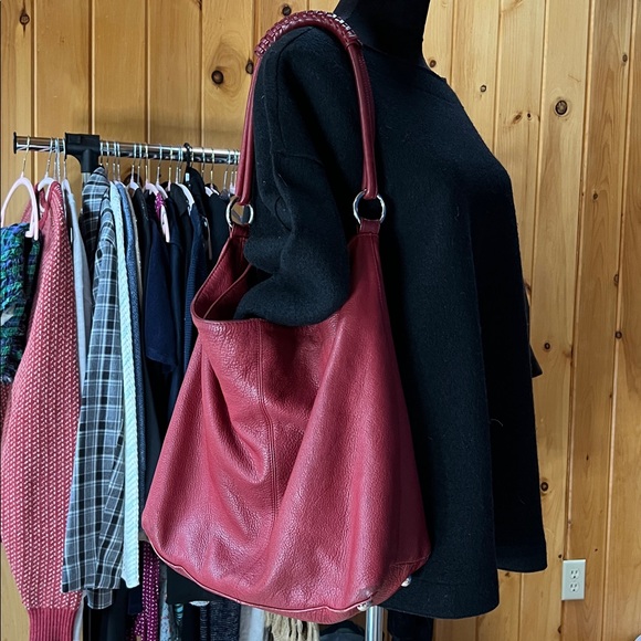 Express | Bags | Red Leather Shoulder Bag Vintage Express Elegant ...